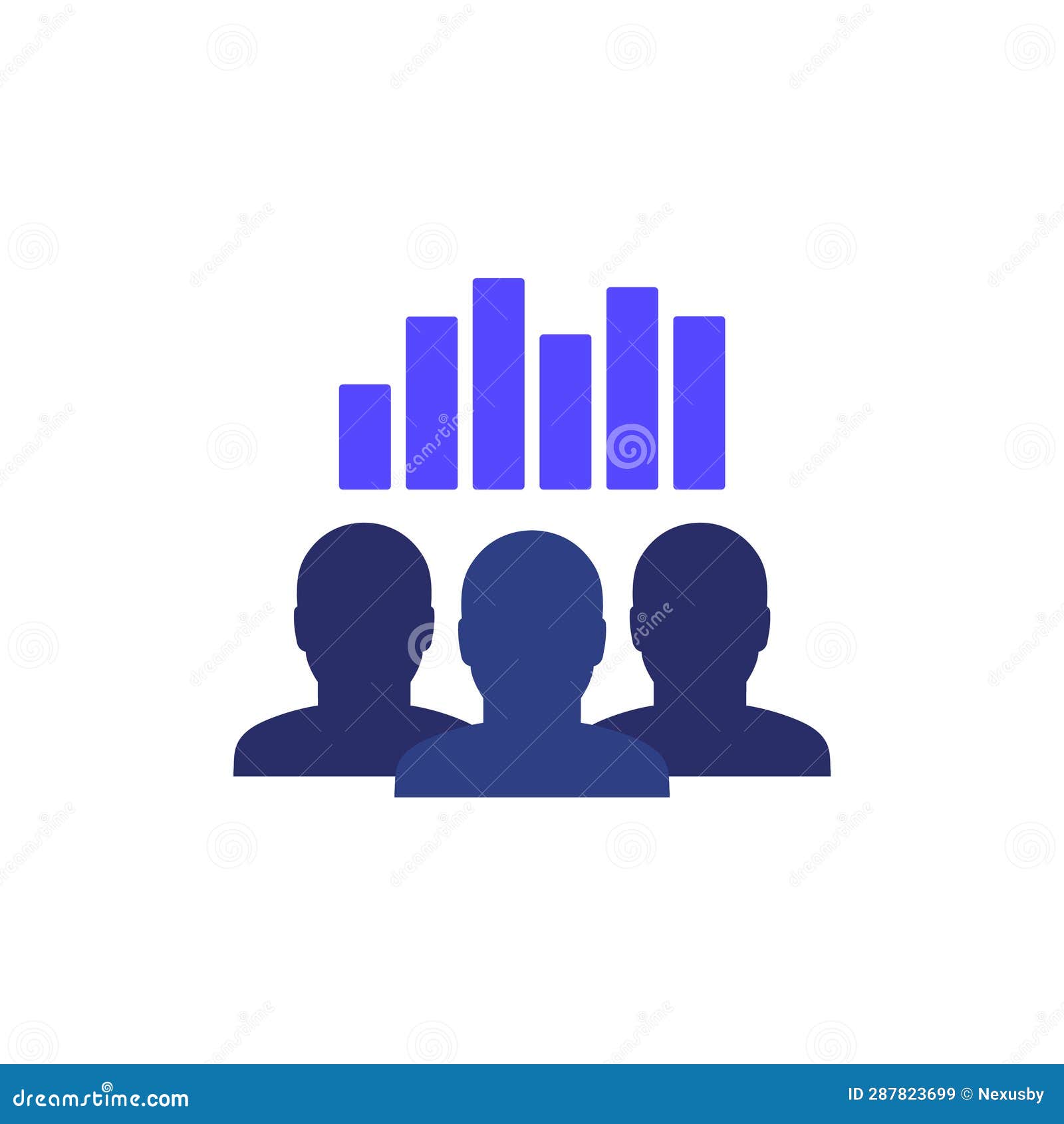 Team Performance Icon with People Stock Illustration - Illustration of ...