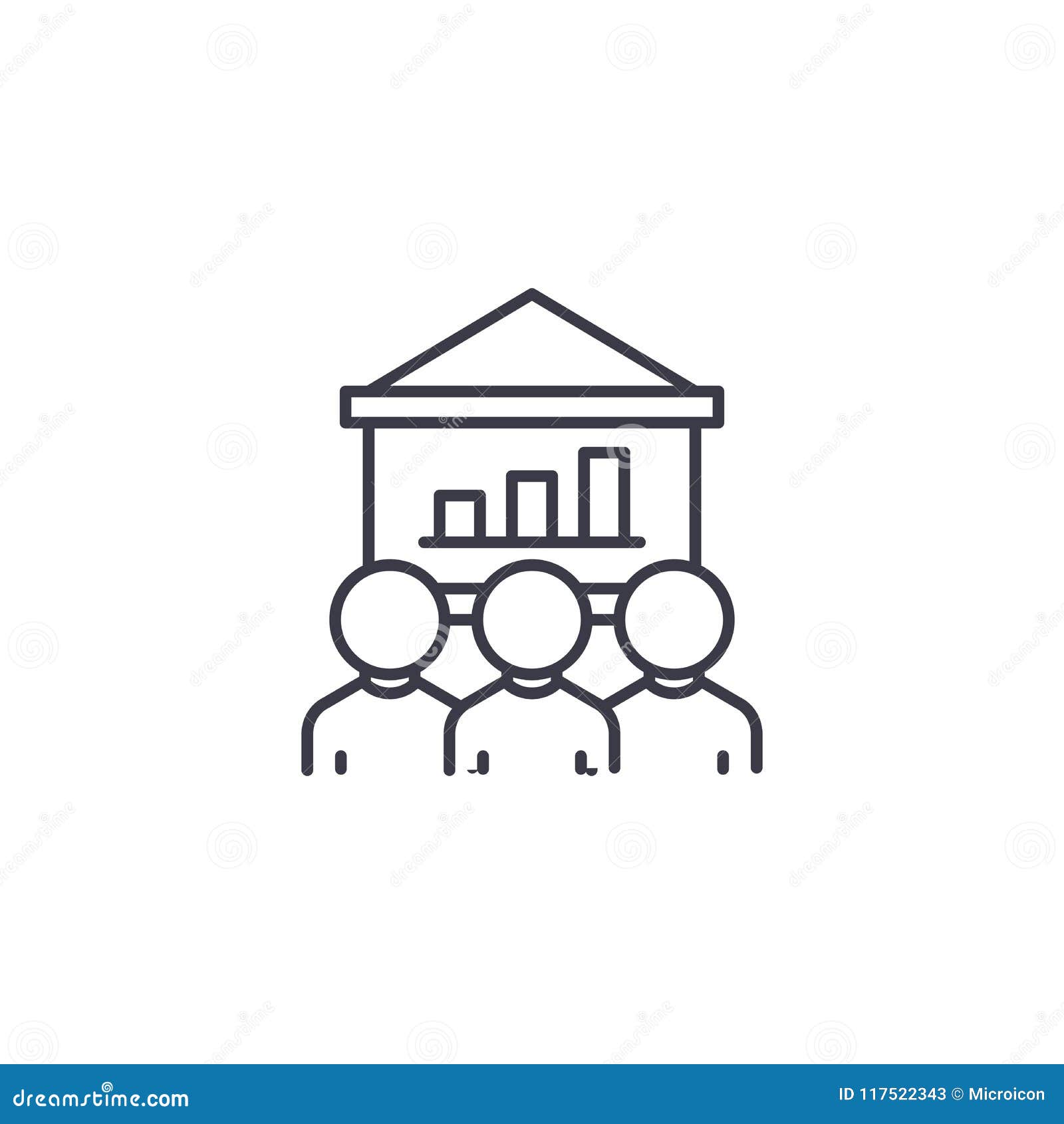 Team Performance Linear Icon Concept. Team Performance Line Vector Sign ...