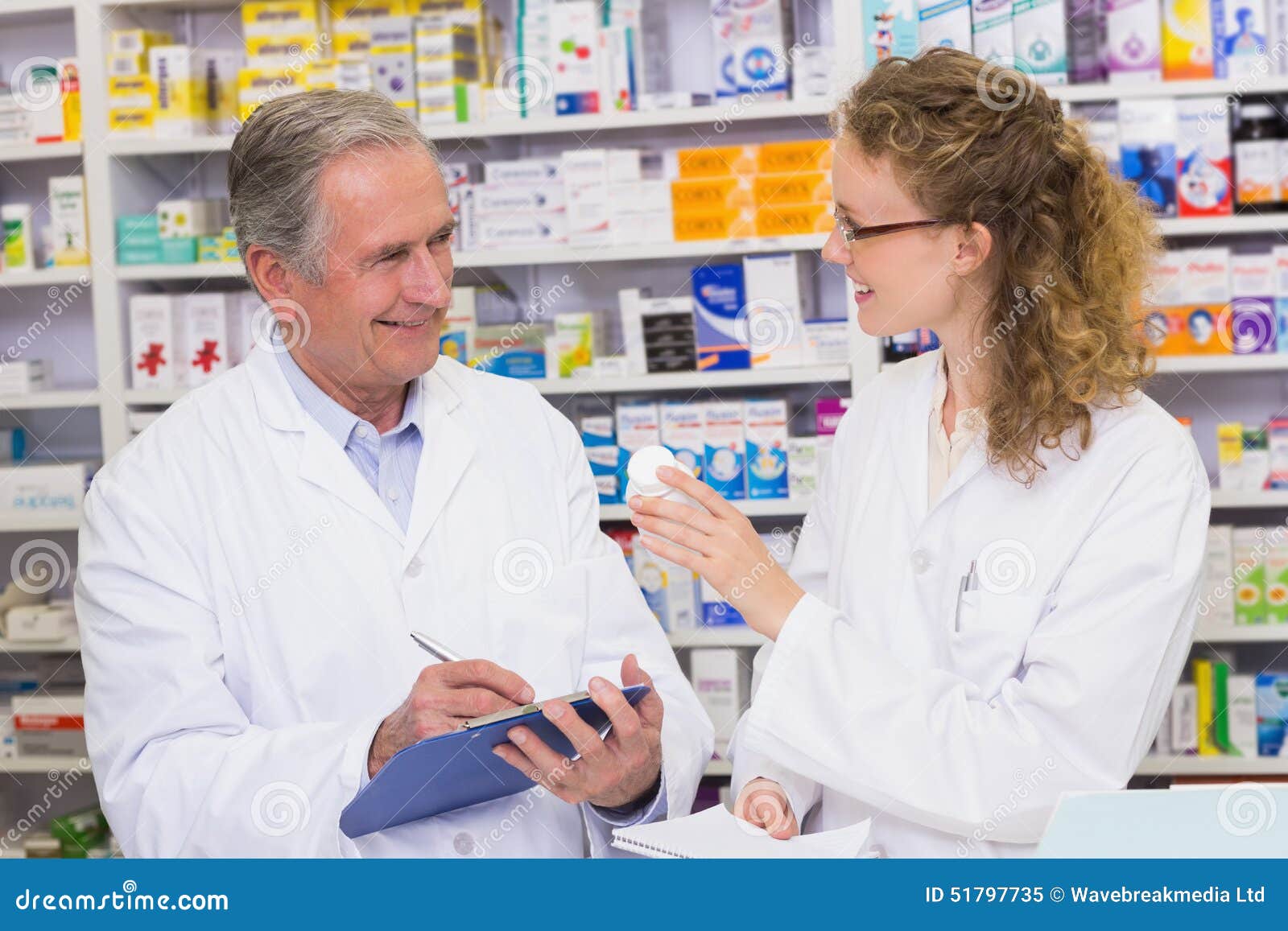 Team of Pharmacist Talking Together about Medication Stock Image ...