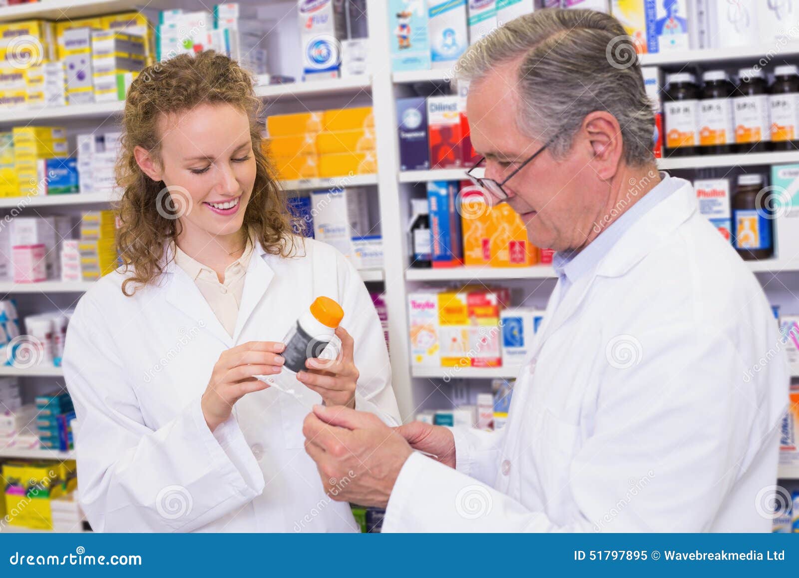 Team of Pharmacist Talking Together about Medication Stock Image ...