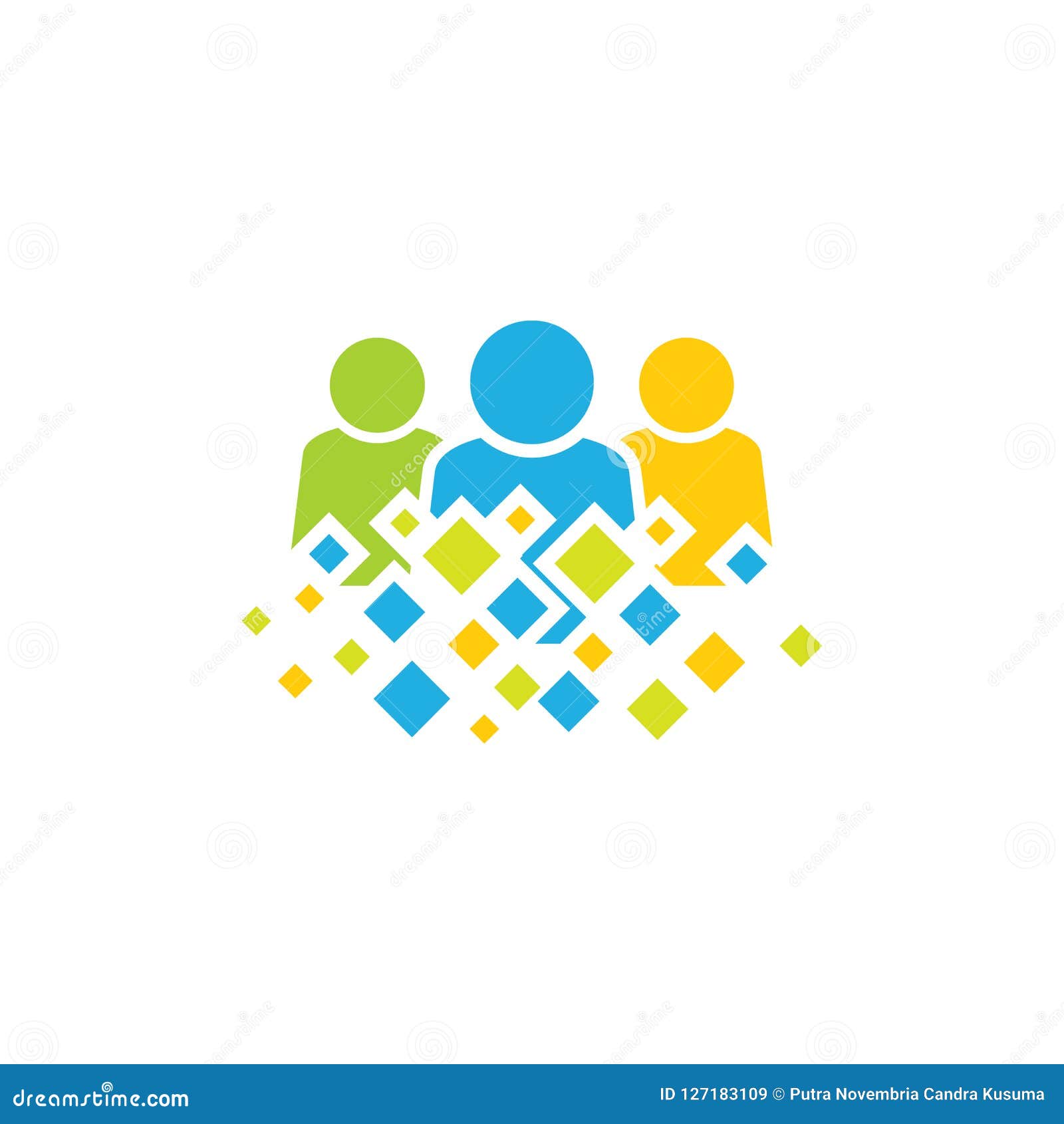 Team Pixel Logo Icon Design Ilustración del Vector - Ilustración de ...