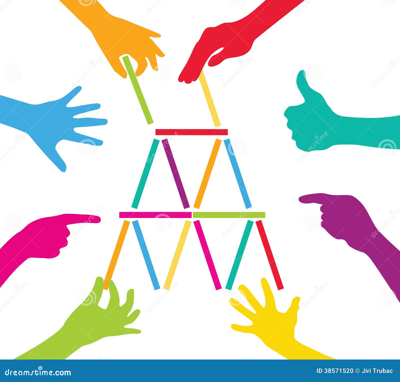 Team Play with Colorful Puzzle Pieces Stock Vector - Illustration of ...