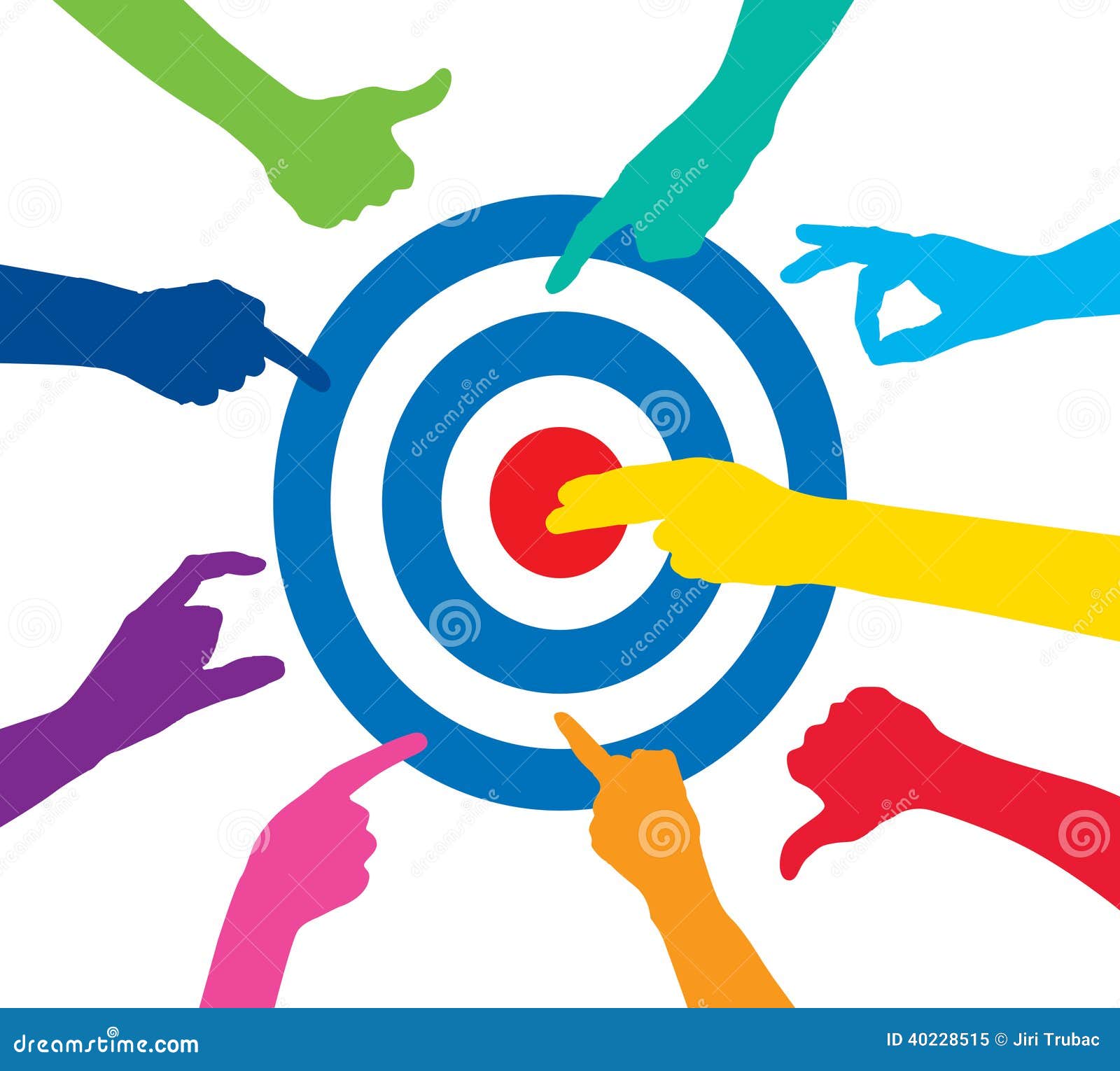 Team play with target stock vector. Illustration of concentric - 40228515