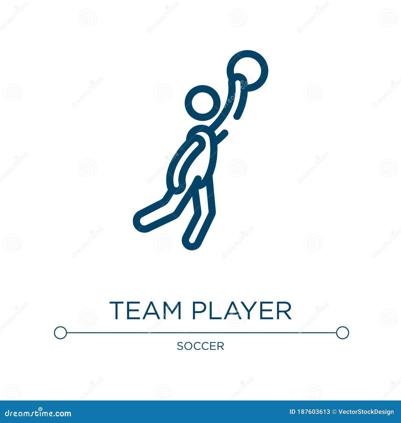 Team Player Icon. Linear Vector Illustration from Basketball Collection ...