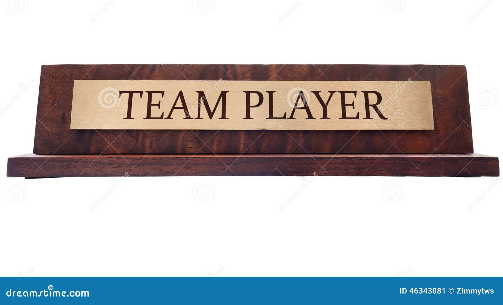 Team player name plate stock image. Image of wood, employee - 46343081