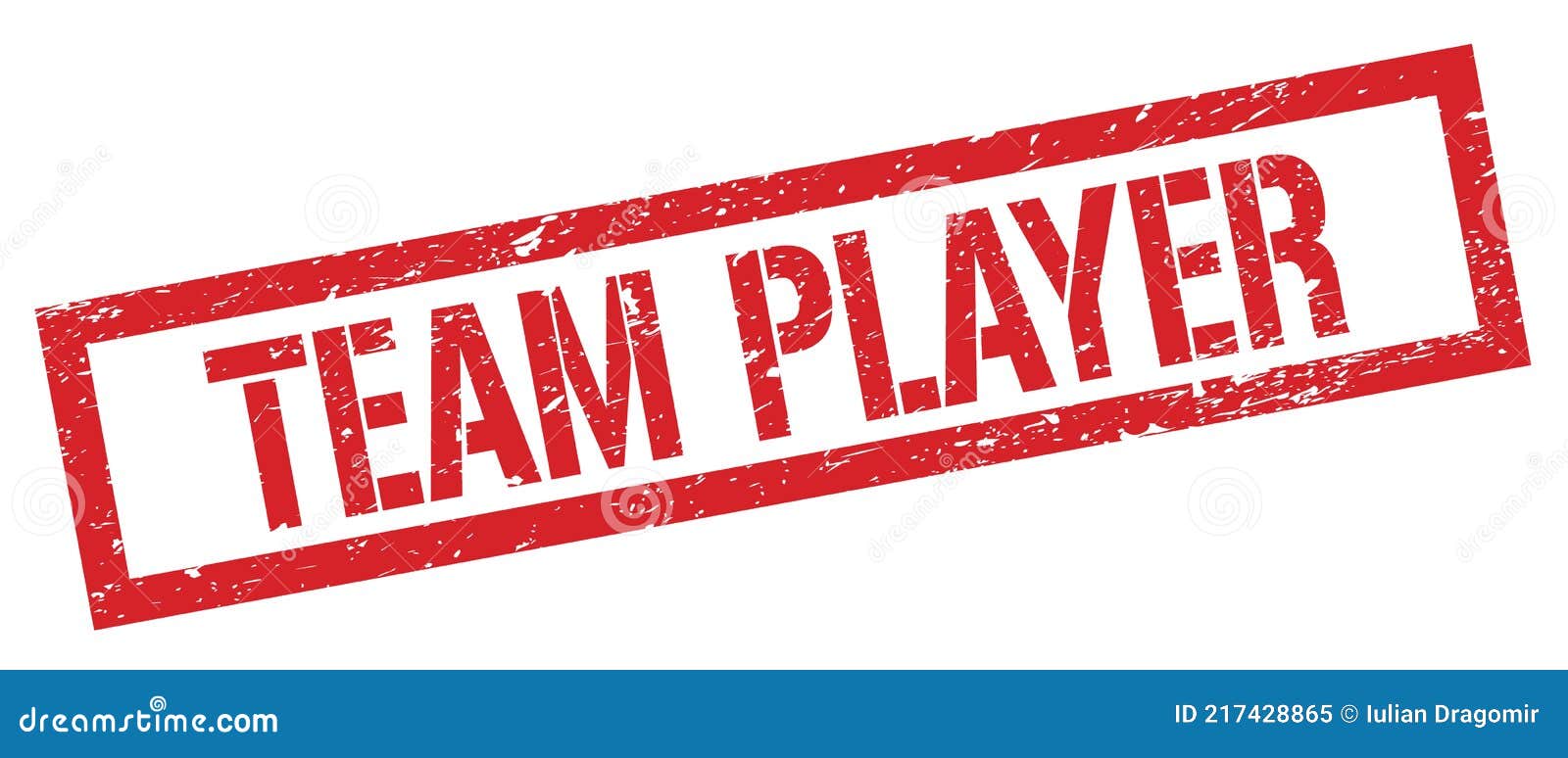 TEAM PLAYER Red Grungy Rectangle Stamp Stock Illustration ...