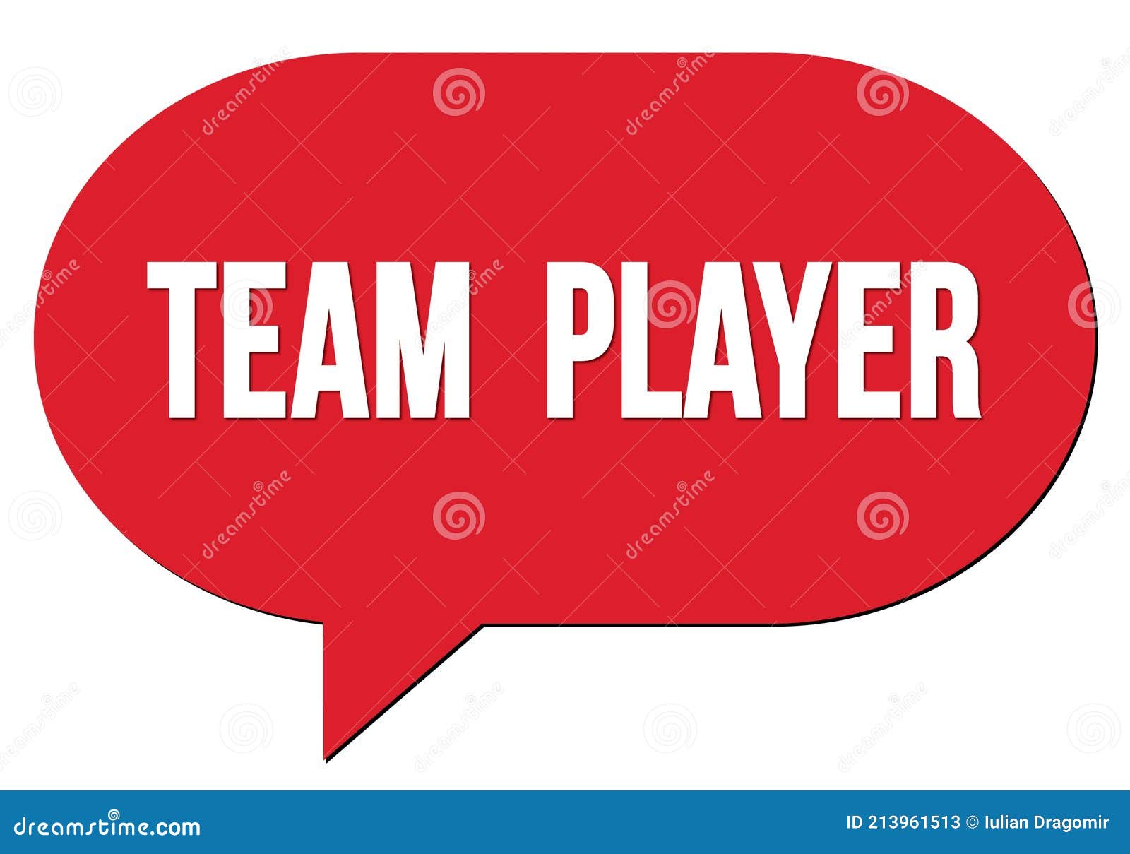 TEAM PLAYER Text Written in a Red Speech Bubble Stock Illustration ...