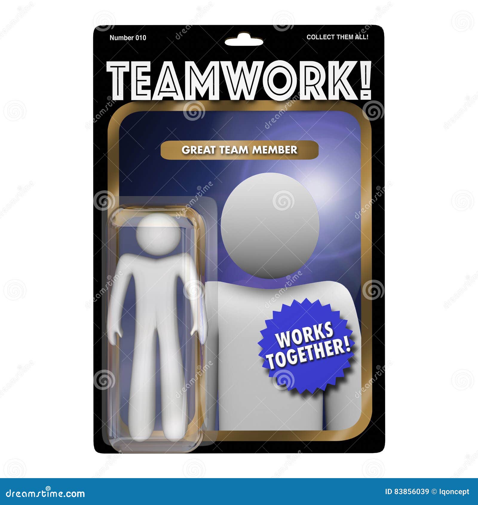Team Player Valued Member Worker Handlingdiagram Stock Illustrationer ...