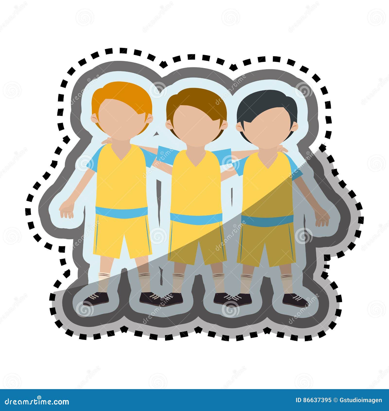Team Players Characters Icon Stock Vector - Illustration of male ...