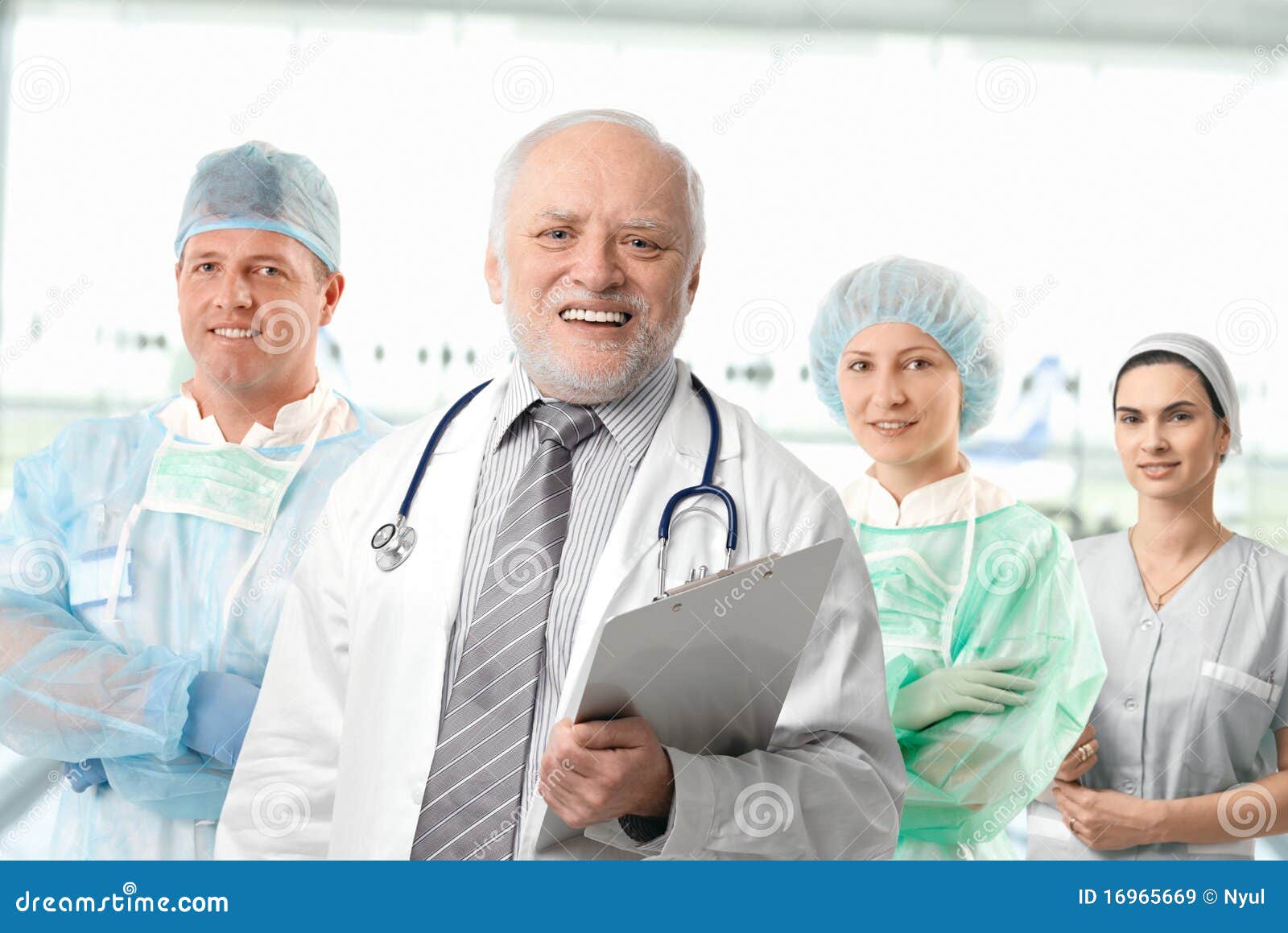 Team Portrait of Medical Professionals Stock Image - Image of healing ...