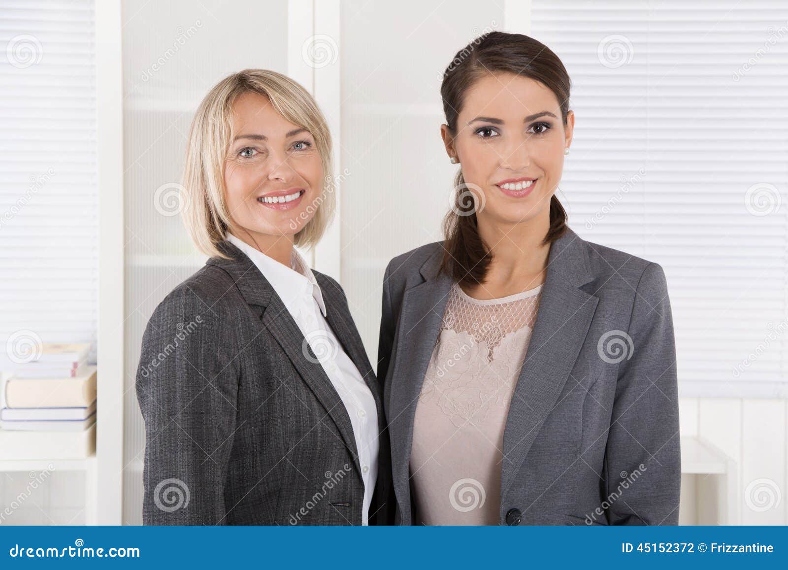 Team Portrait Successful Business Woman Making Career In Manage Stock