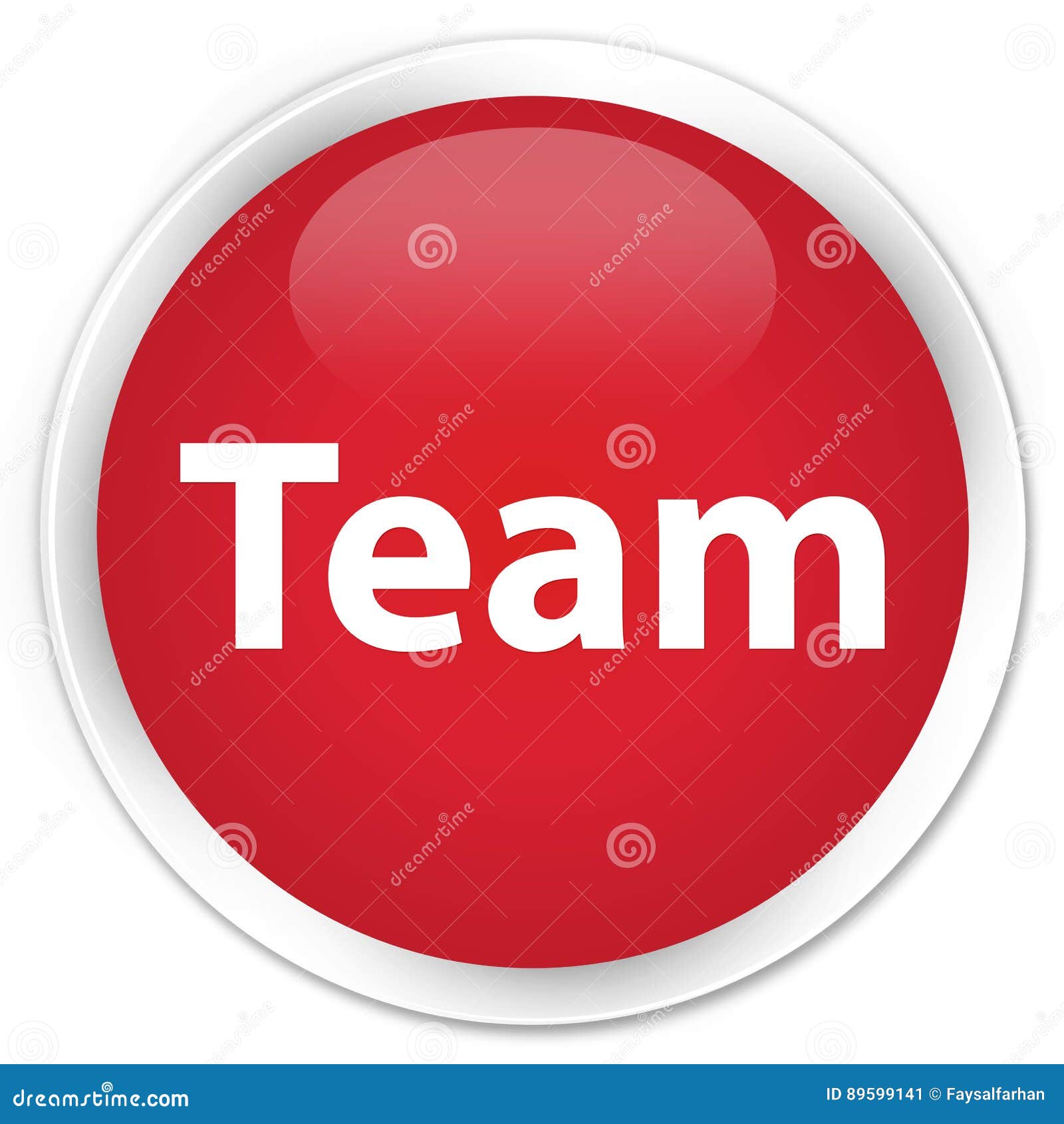 Team Premium Red Round Button Stock Illustration - Illustration of ...