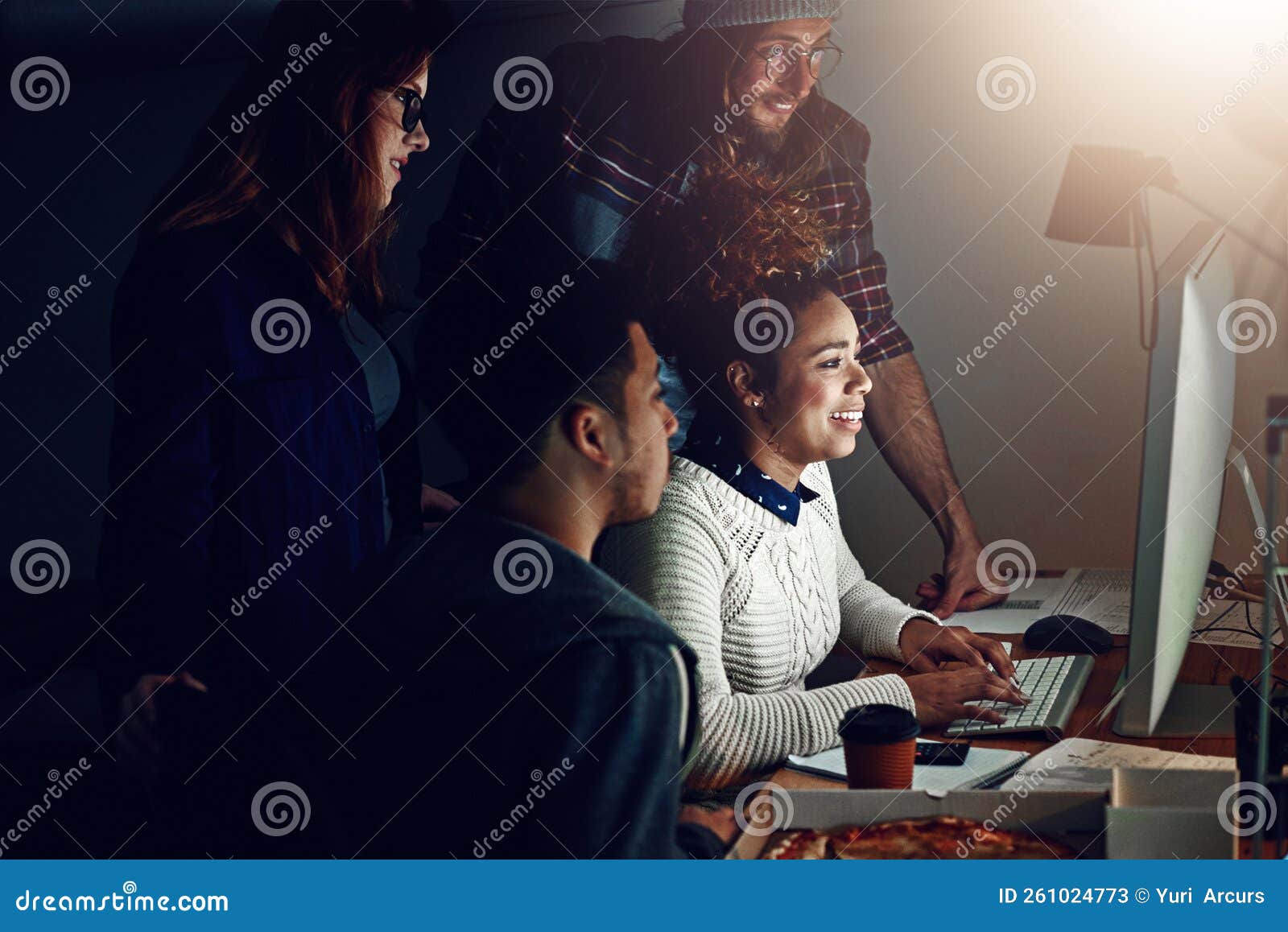 With this Team, Productivity Continues Round the Clock. a Business Team ...