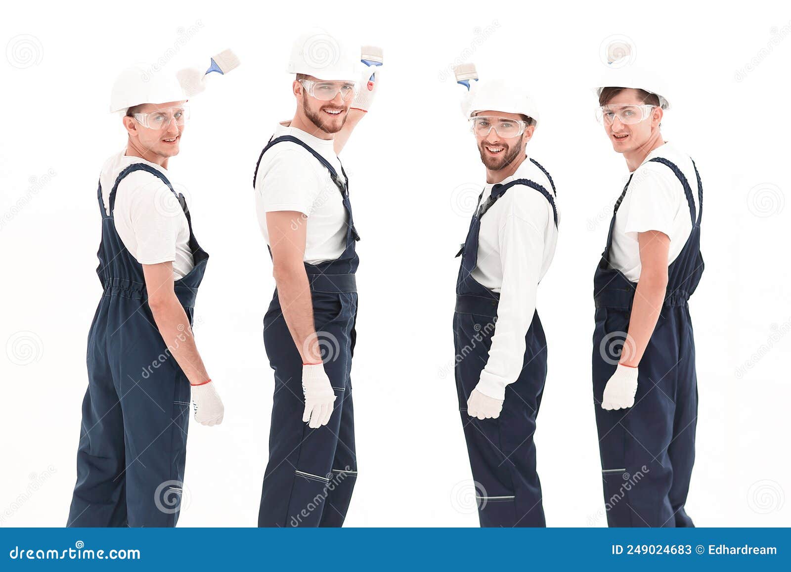 Team of Professional Construction Workers Stock Image - Image of repair ...