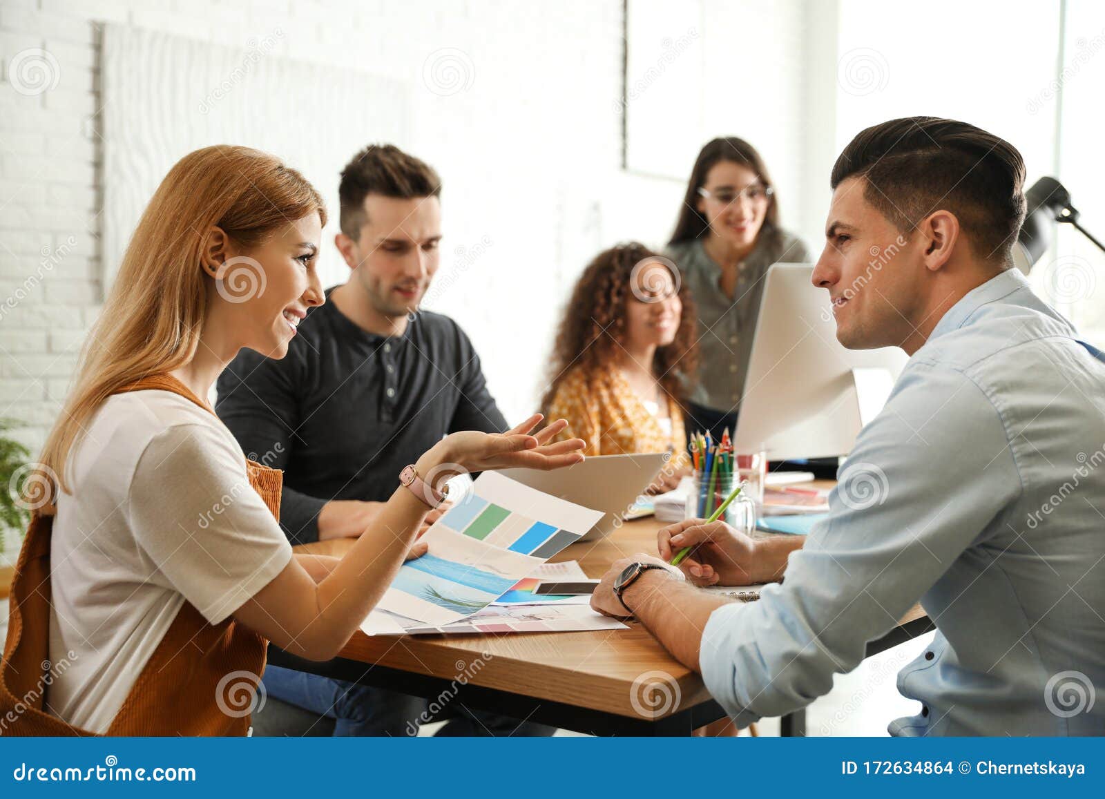 Team of Professional Designers Working Stock Photo - Image of business ...