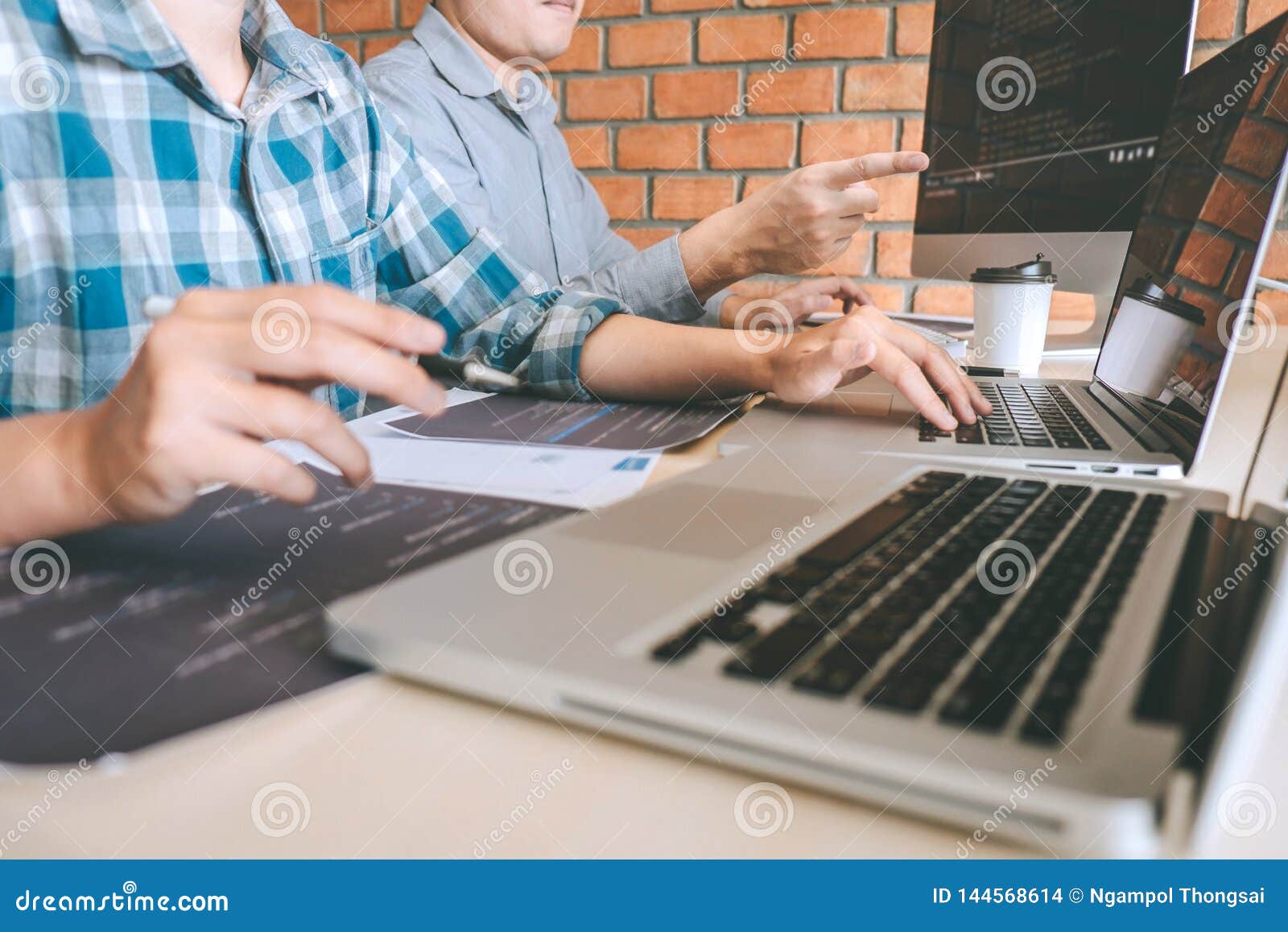 Team of Professional Developer Programmer Cooperation Meeting and ...