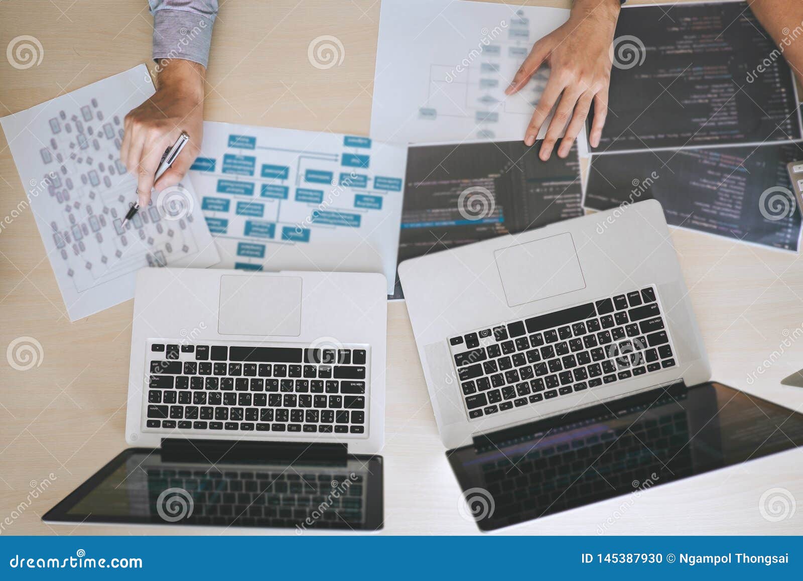 Team of Professional Developer Programmer Cooperation Meeting and ...