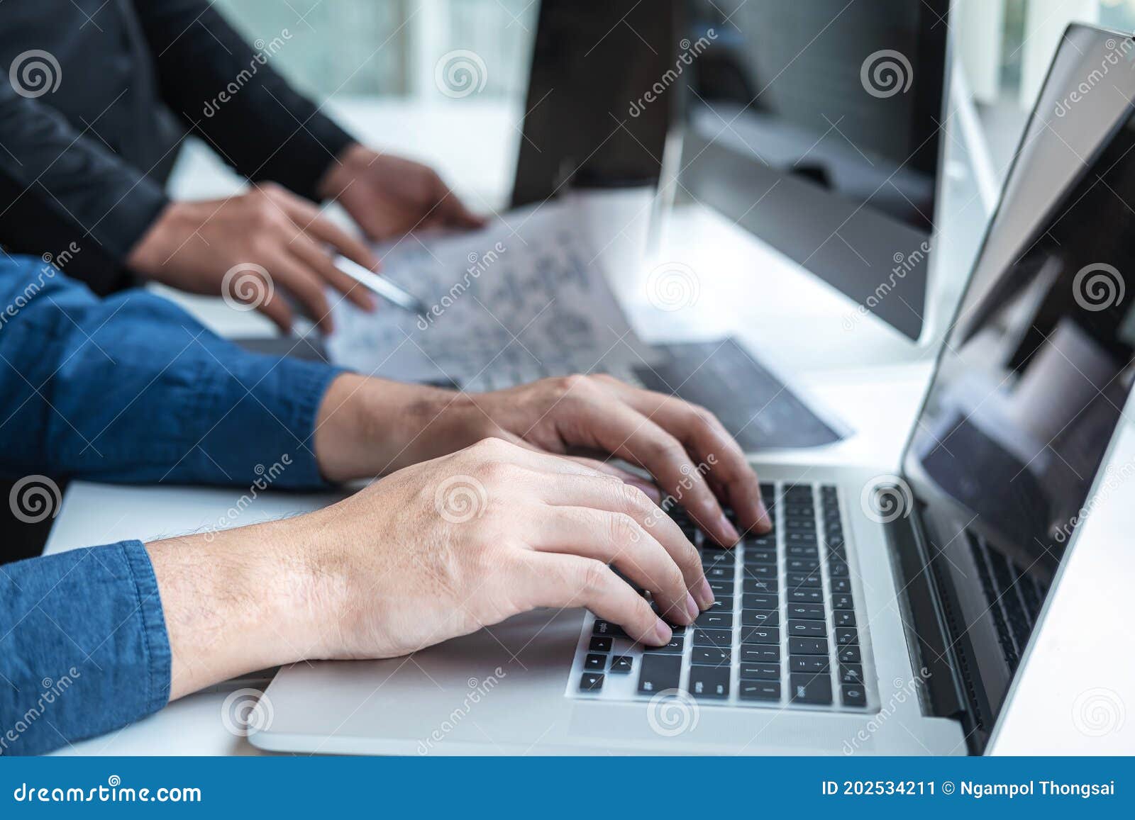 Team of Professional Developer Programmer Cooperation Meeting and ...