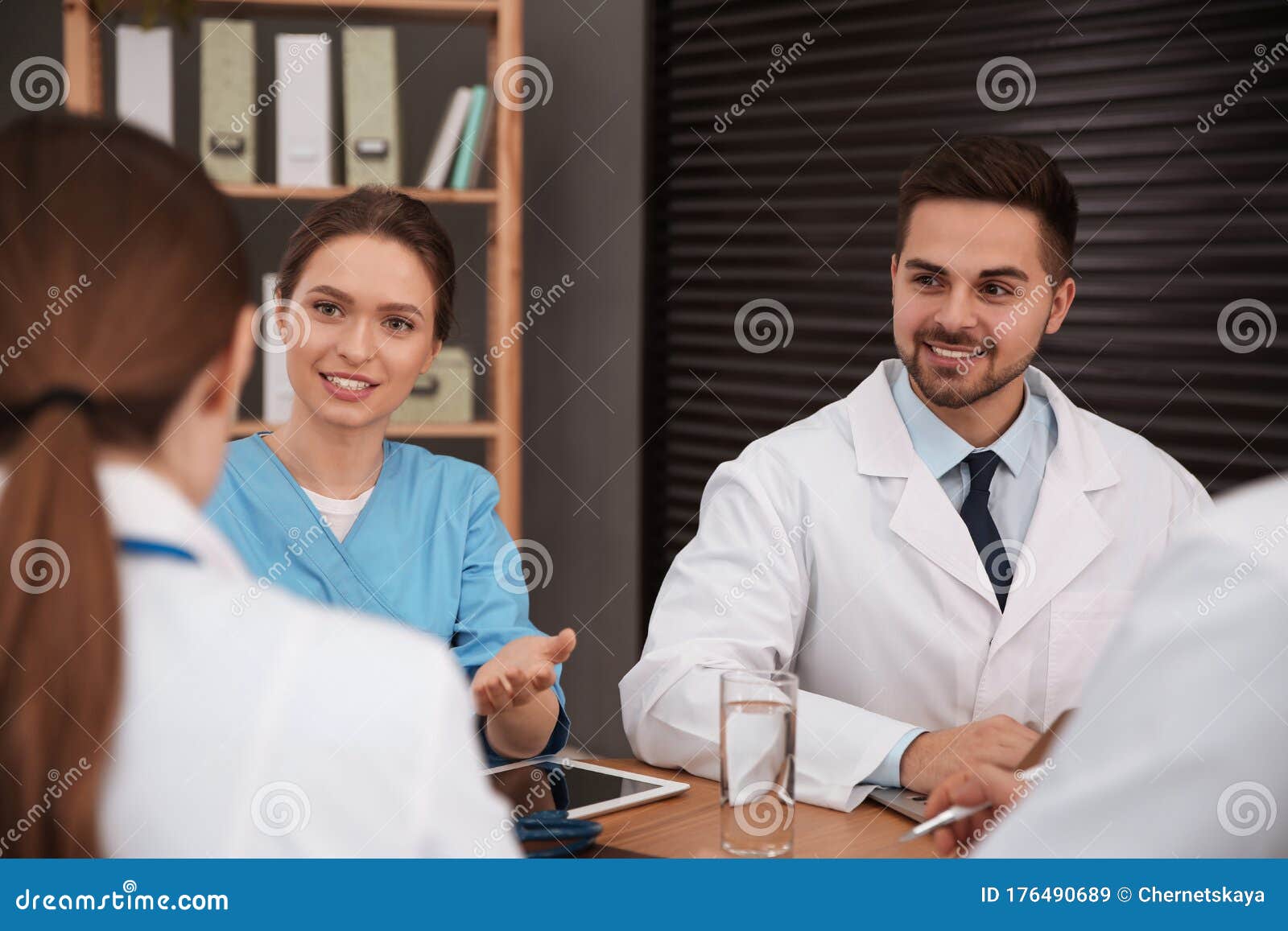 Team of Professional Doctors Having Meeting Stock Image - Image of ...