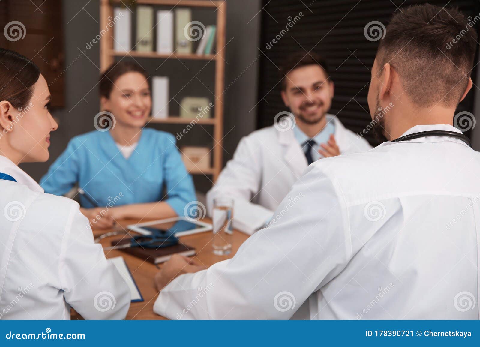 Team of Professional Doctors Having Meeting Stock Image - Image of ...