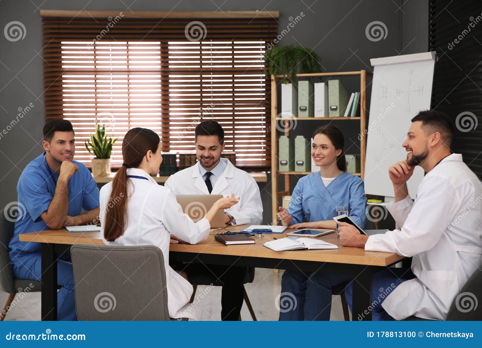 Team of Doctors Having Meeting in Office Stock Photo - Image of people ...