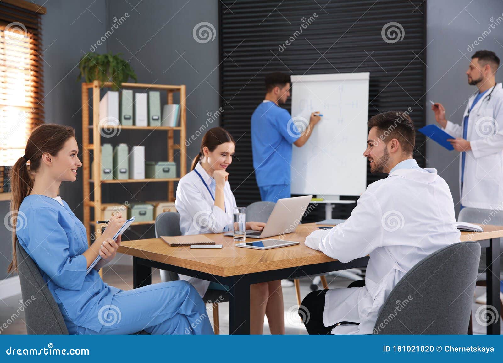 Team of Professional Doctors Having Meeting Stock Photo - Image of ...