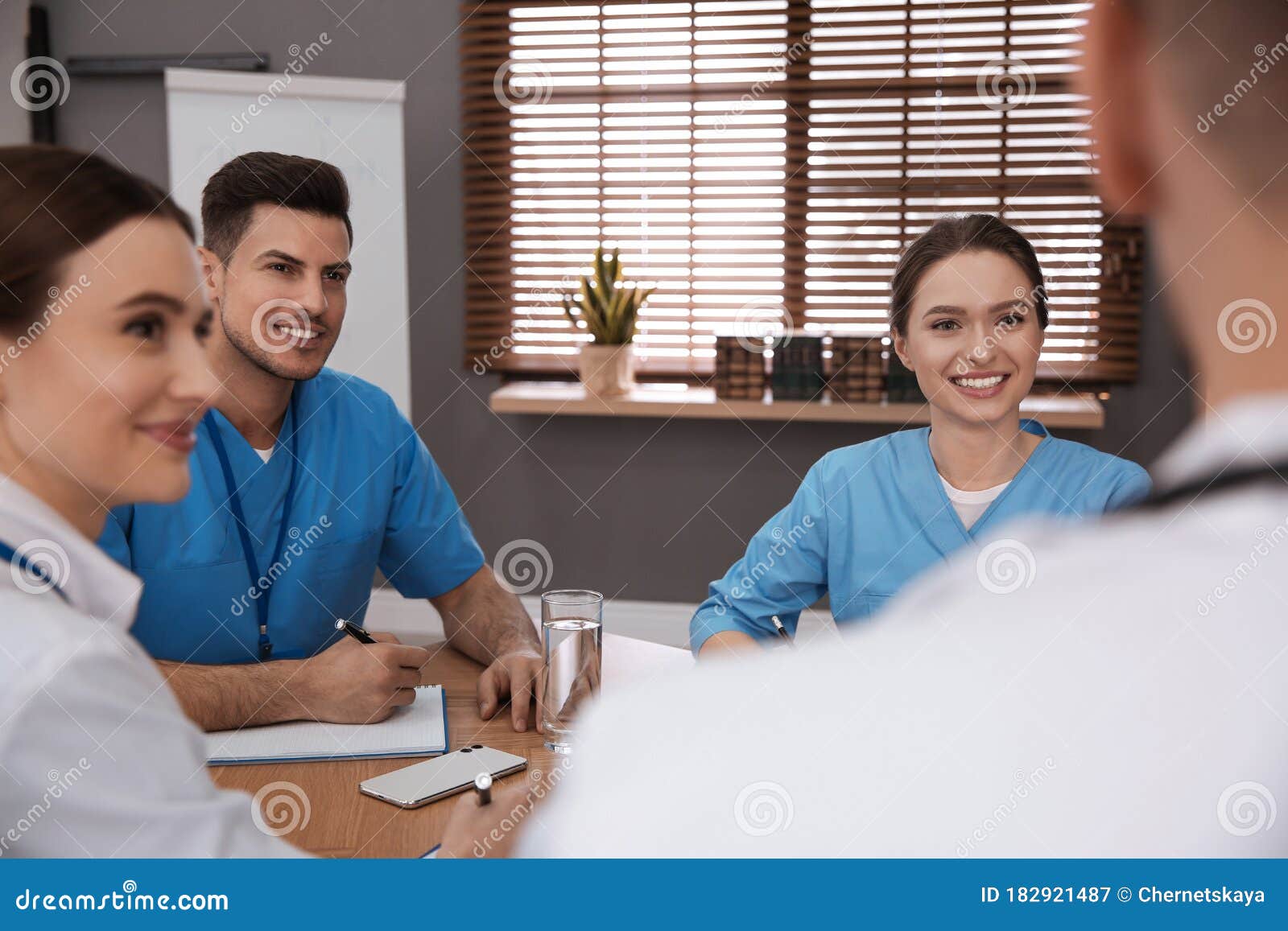 Team of Professional Doctors Having Meeting Stock Image - Image of ...