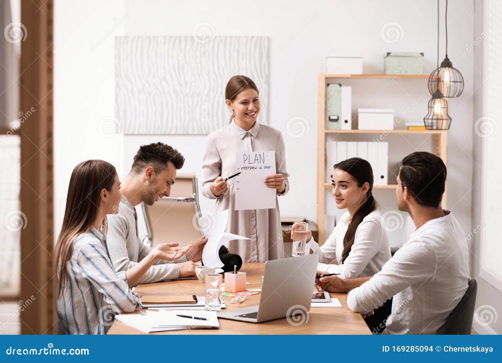 Team of Professional Journalists Working Stock Photo - Image of adult ...