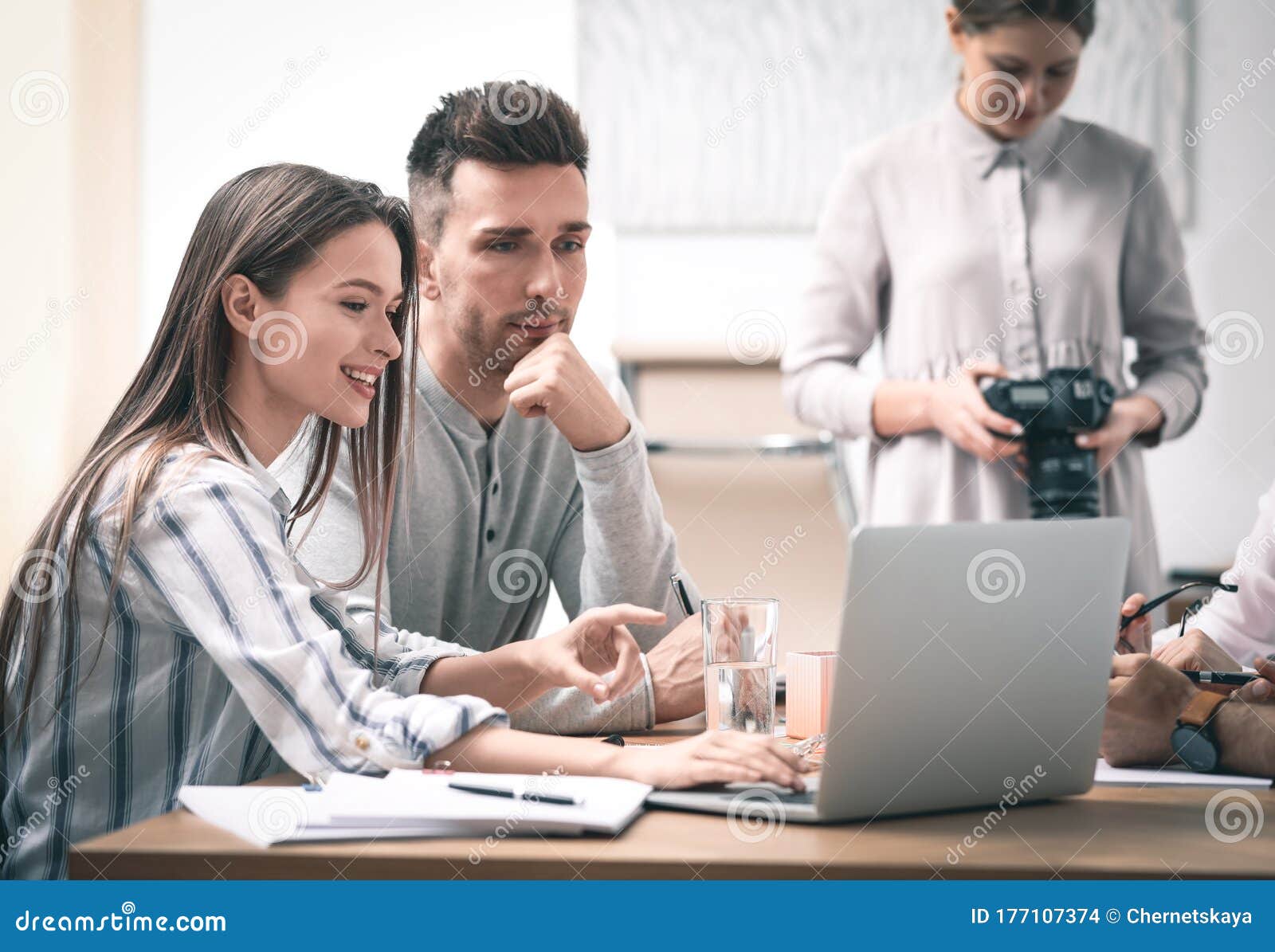 Team of Professional Journalists Working Stock Photo - Image of manager ...