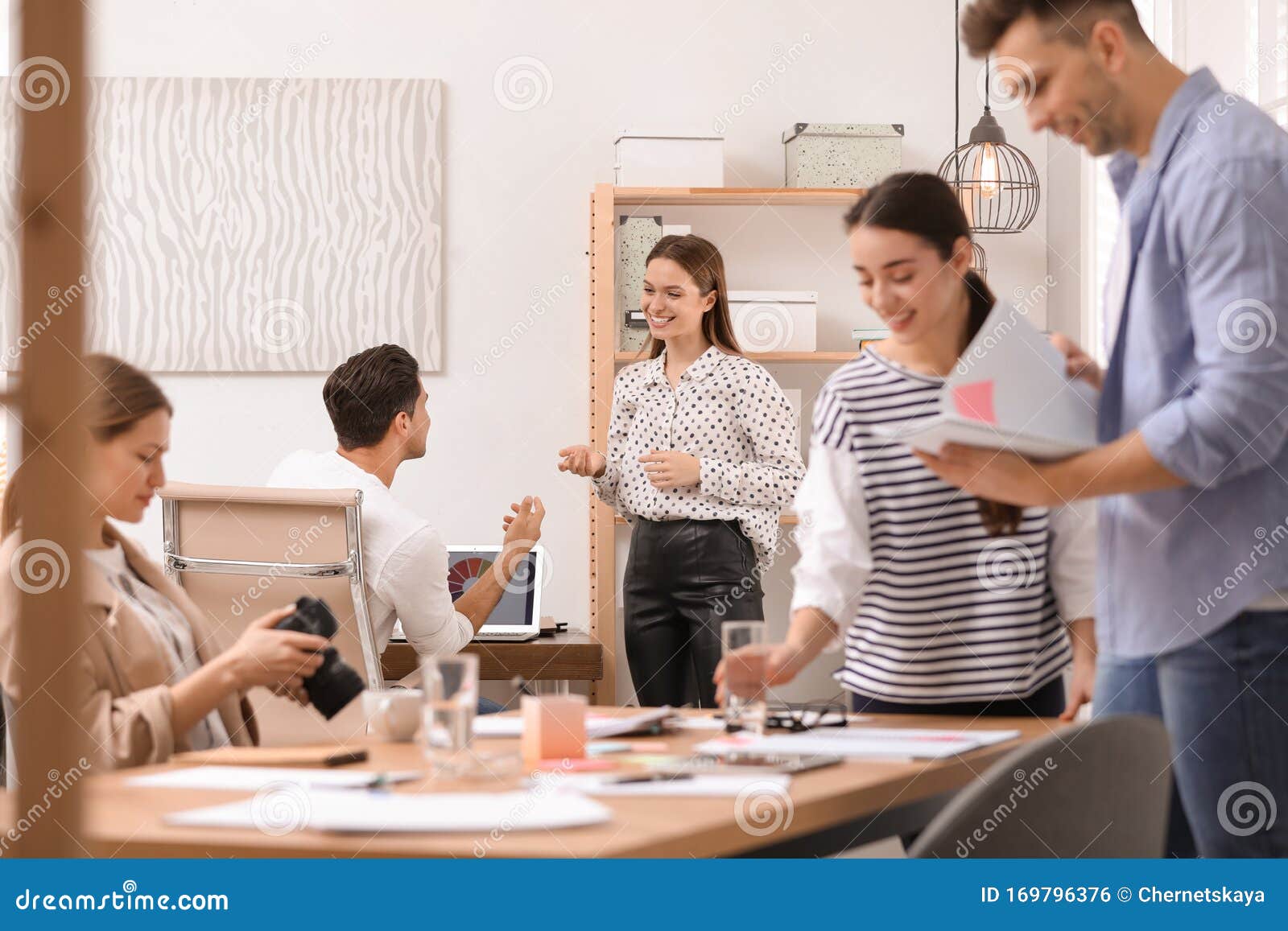 Team of Professional Journalists Working Stock Photo - Image of group ...