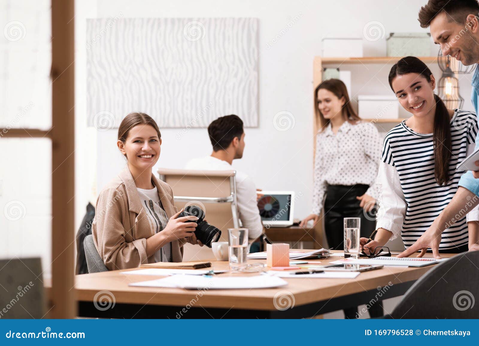 Team of Professional Journalists Working Stock Photo - Image of manager ...