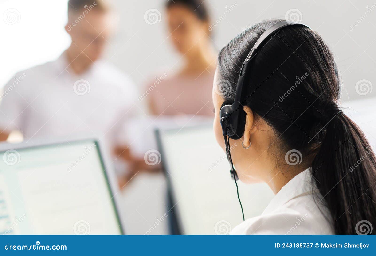 Team of Professional Support Staff Working in the Office. Colleagues in ...
