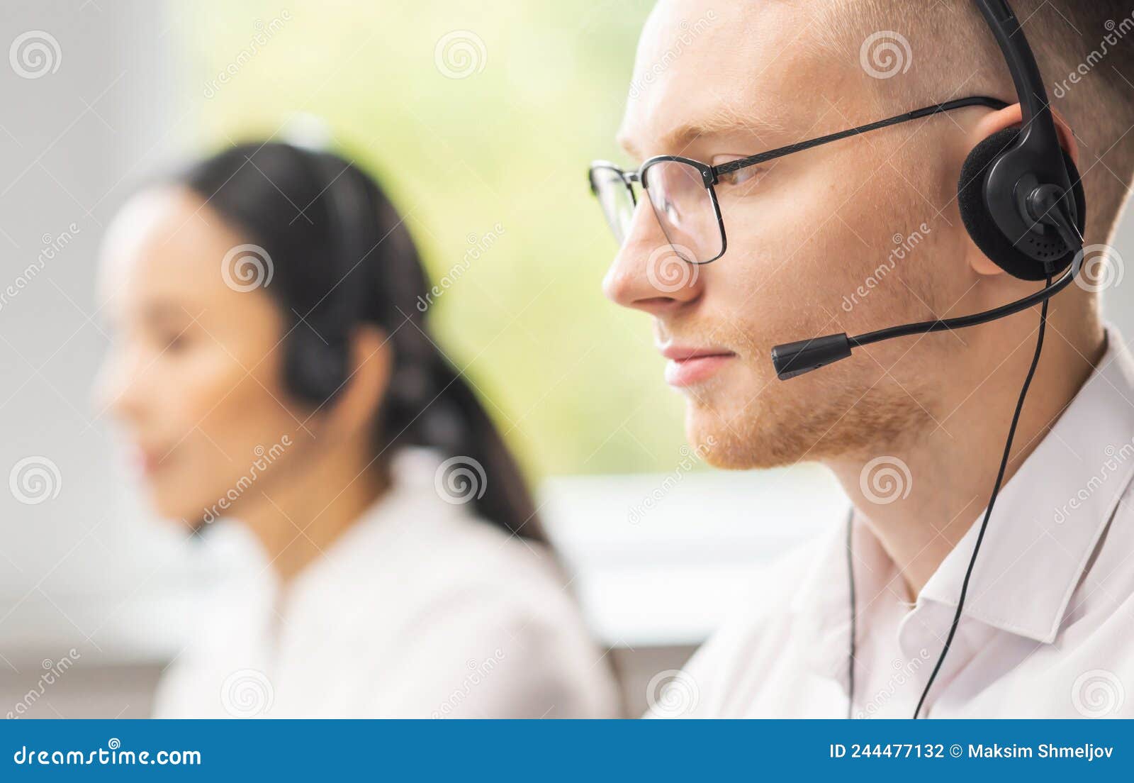 Team of Professional Support Staff Working in the Office. Colleagues in ...