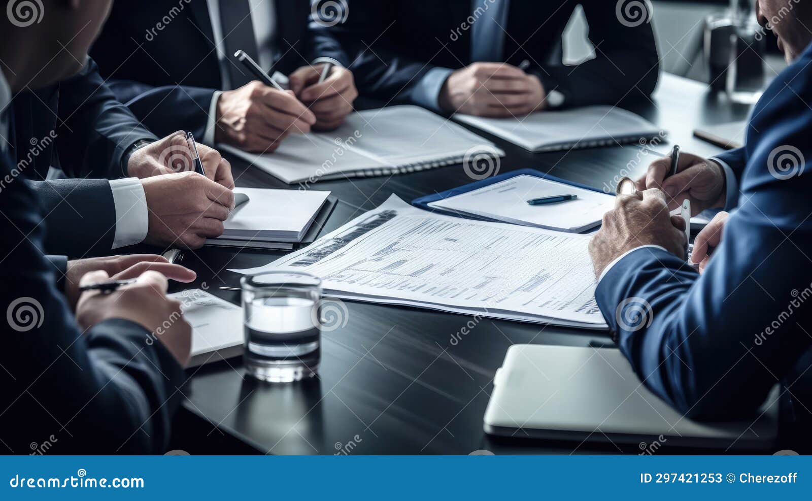 A Team of Professionals Around the Table Stock Image - Image of ...