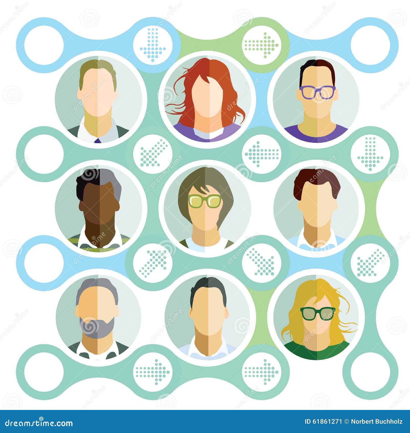 Team profiles stock vector. Illustration of inter, circular - 61861271