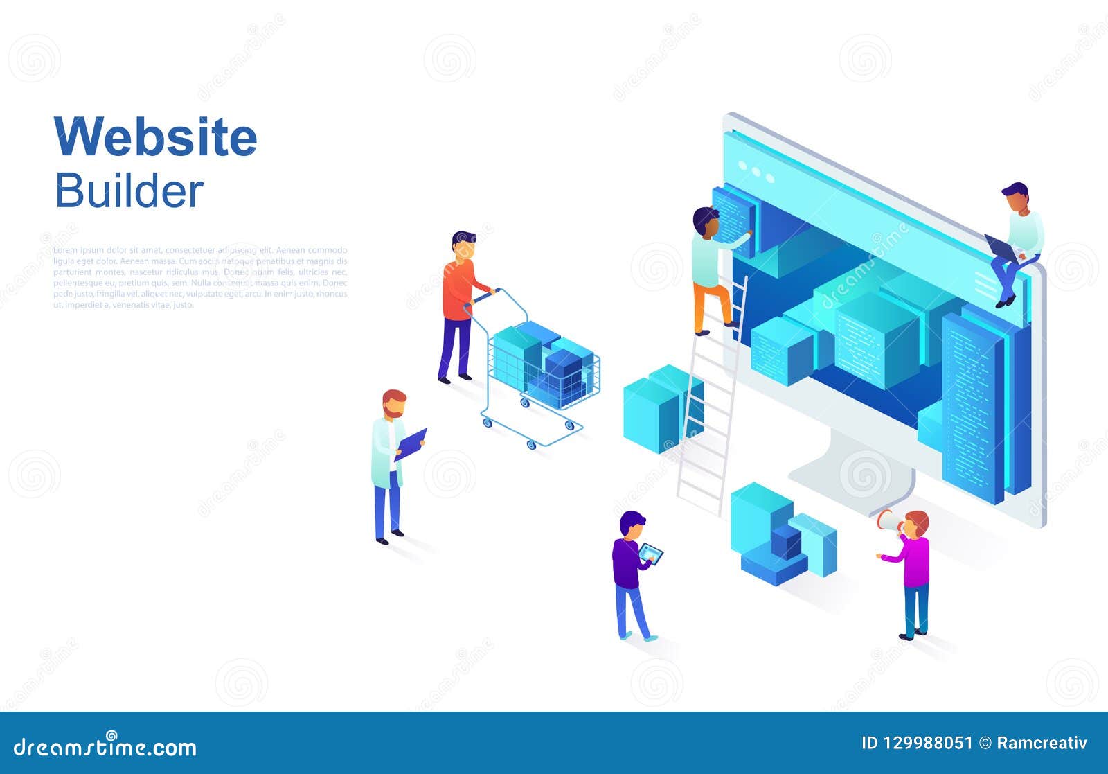 Team of Programmers Makes Web Page Design, Site Structure. Business ...