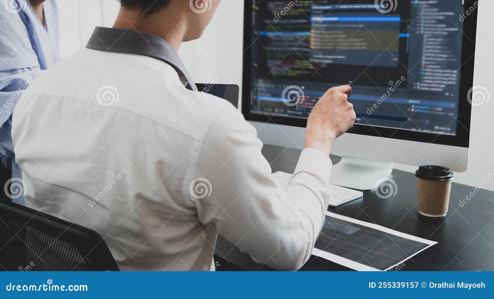 Team Of Programmers Working With Computer Programming Professional Development And Coding