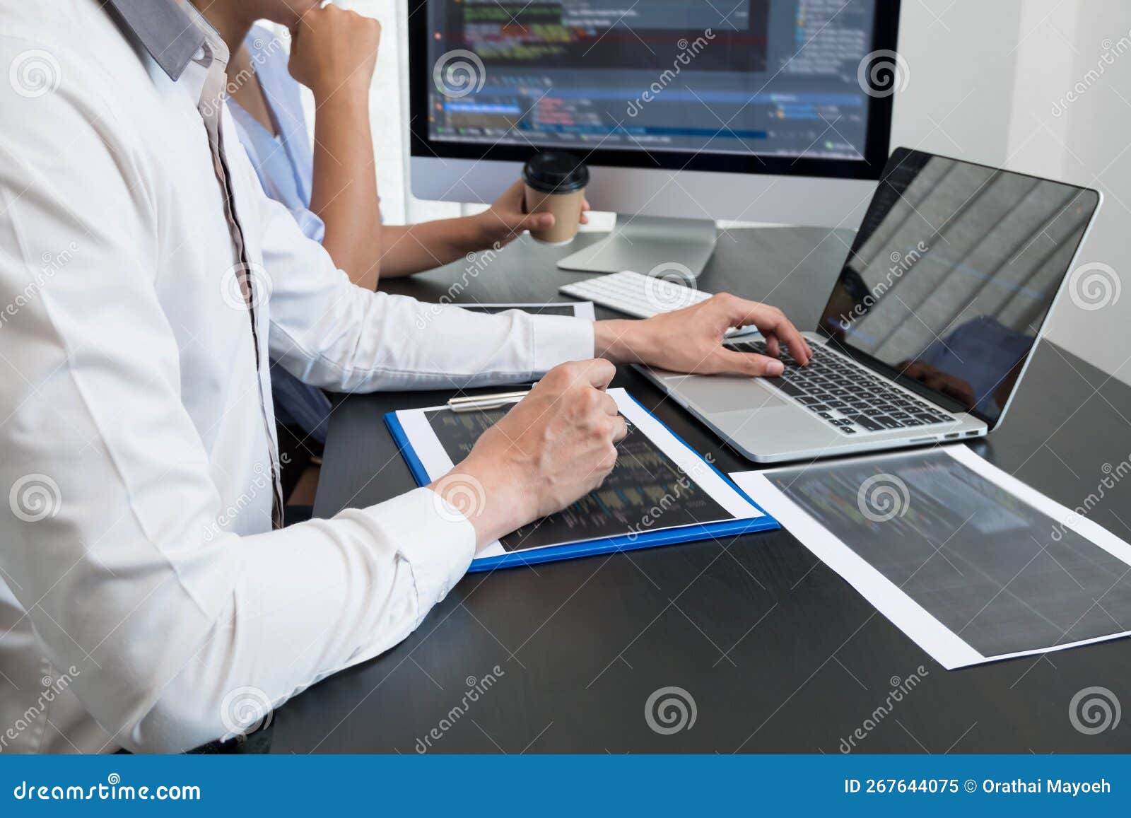 Team Of Programmers Working With Computer Programming Professional Development And Coding