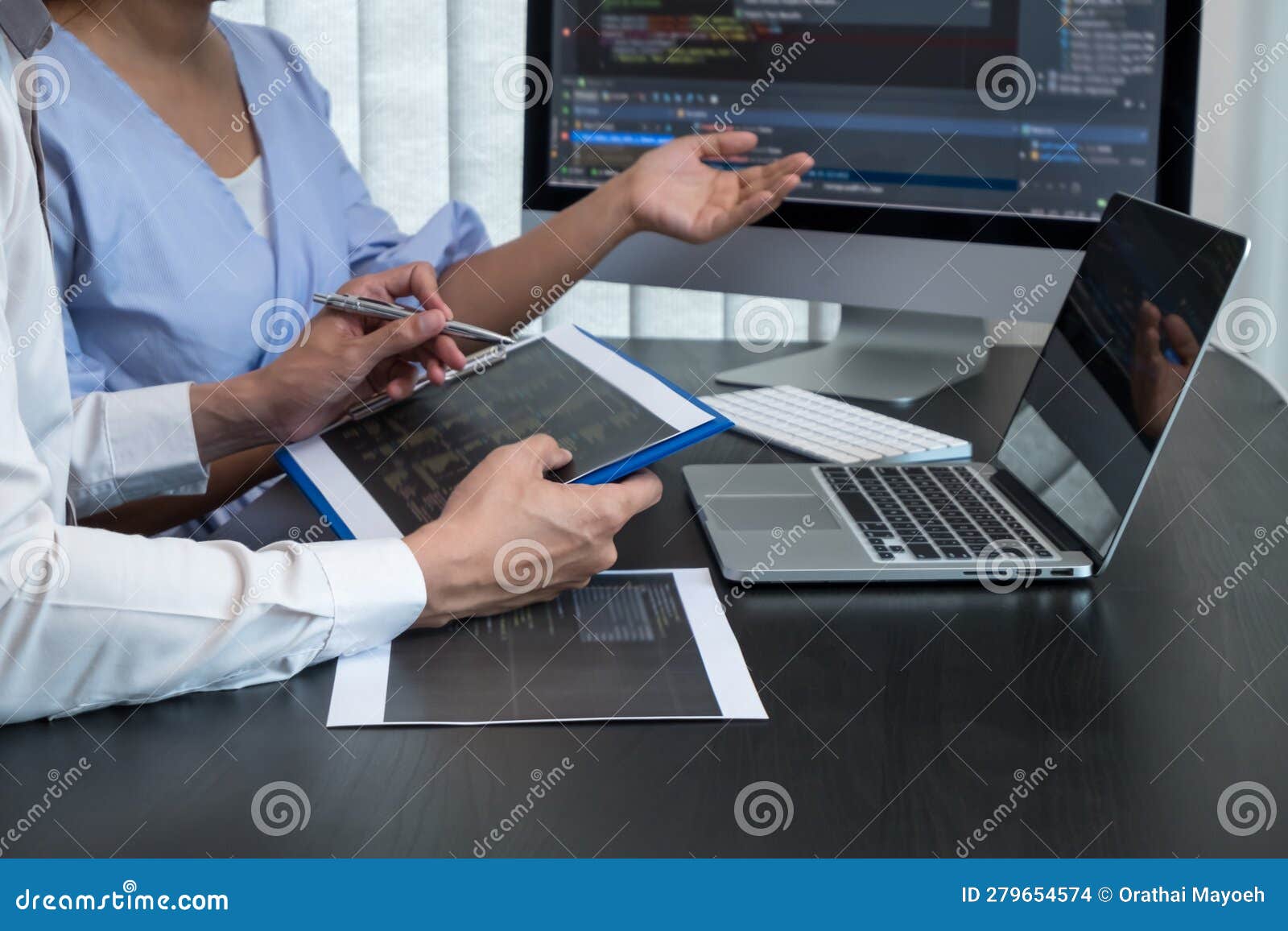 Team Of Programmers Working With Computer Programming Professional Development And Coding