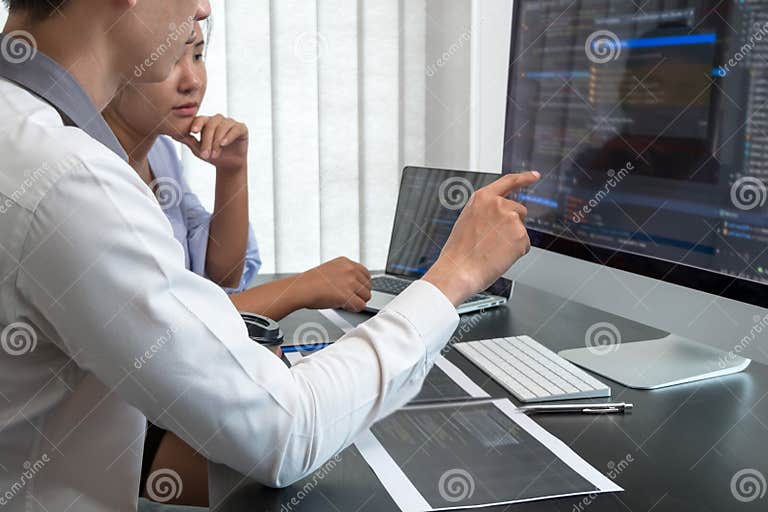 Team of Programmers Working with Computer Programming, Professional ...