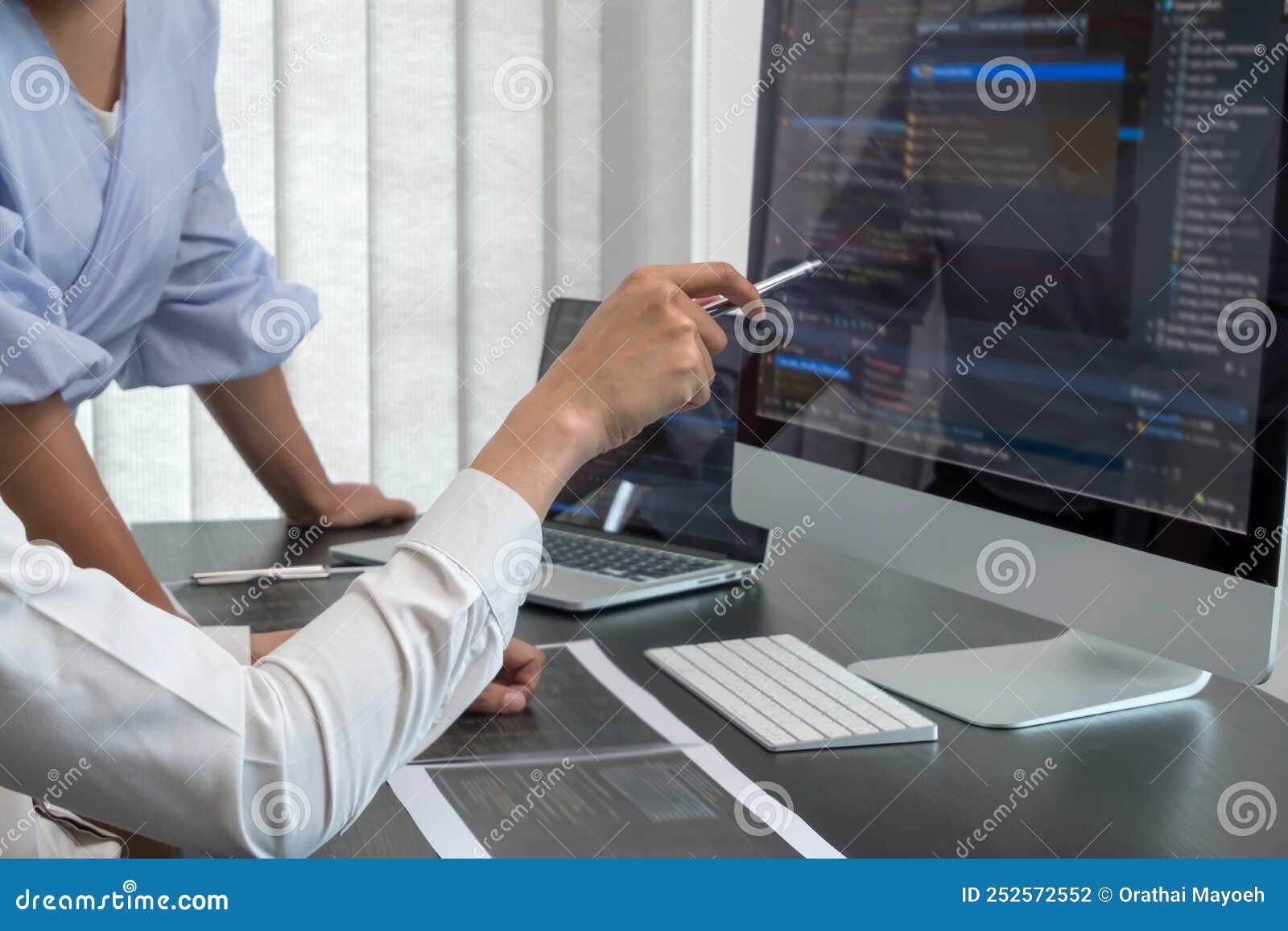 Team Of Programmers Working With Computer Programming Professional Development And Coding