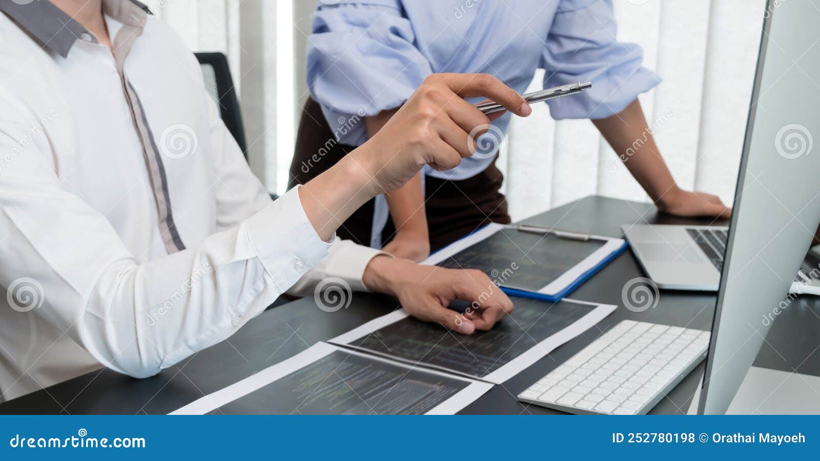 Team Of Programmers Working With Computer Programming Professional Development And Coding