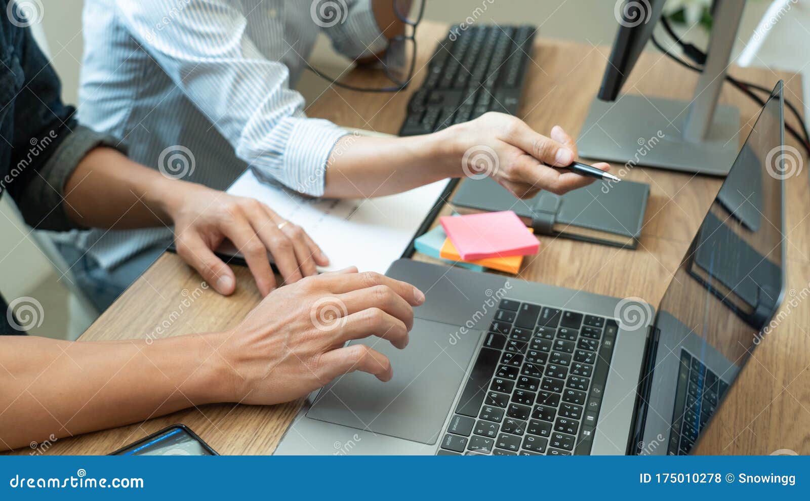 Team Of Programmers Working Together Development Website Design And Coding Technologies In A