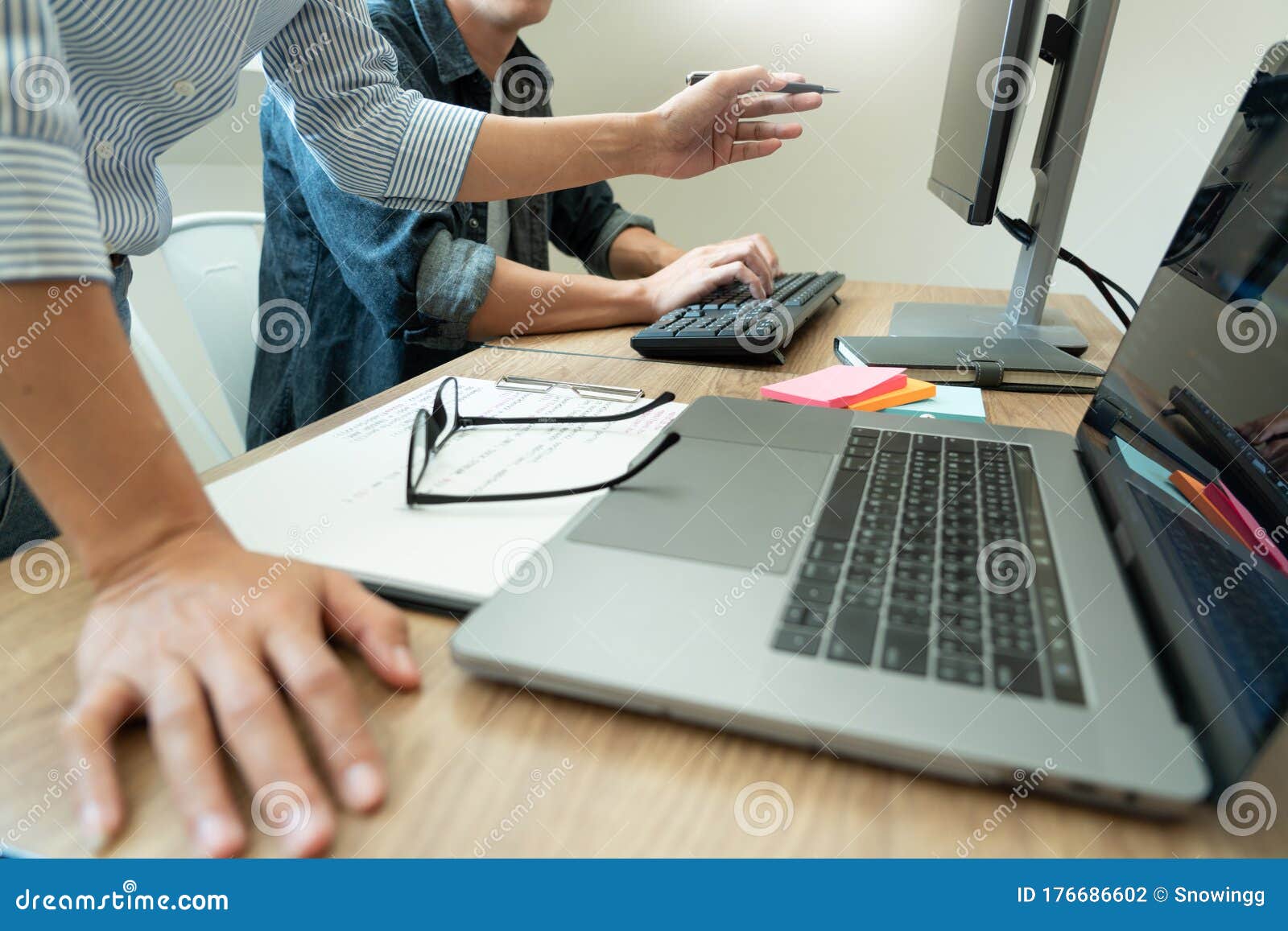 Team Of Programmers Working Together Development Website Design And Coding Technologies In A