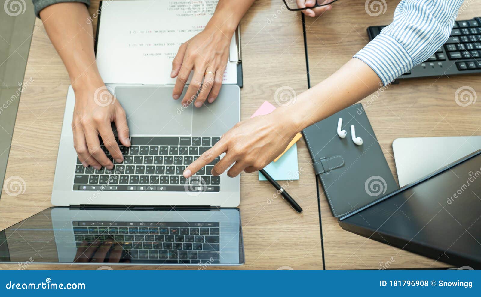 Team Of Programmers Working Together Development Website Design And Coding Technologies In A