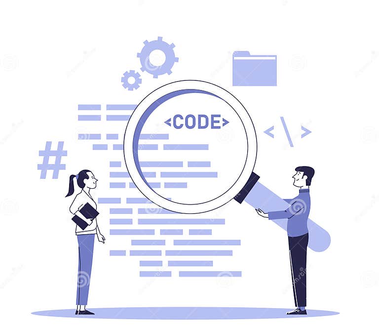 The Process of Code Verification, Software Correction Stock ...