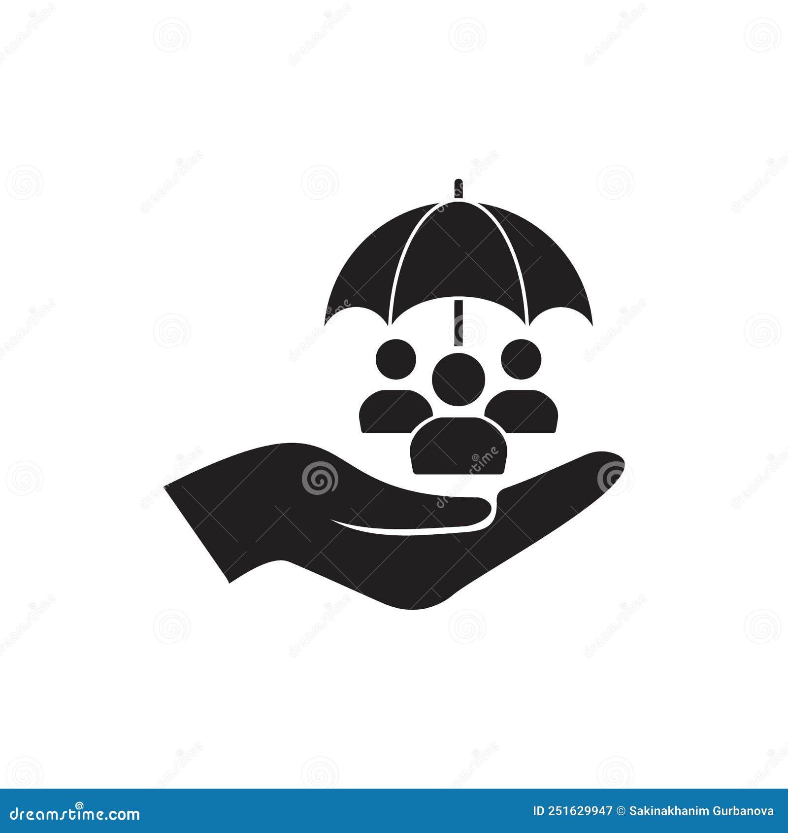 Team Protection - Minimal Icon Stock Illustration - Illustration of ...