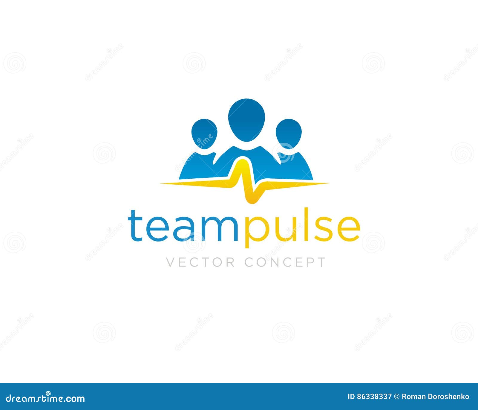 Team Pulse Creative Sign Concept. Team Building Business Vector ...