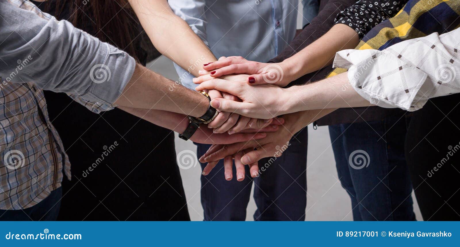 The Team Put Their Hands Together Stock Image - Image of hand ...