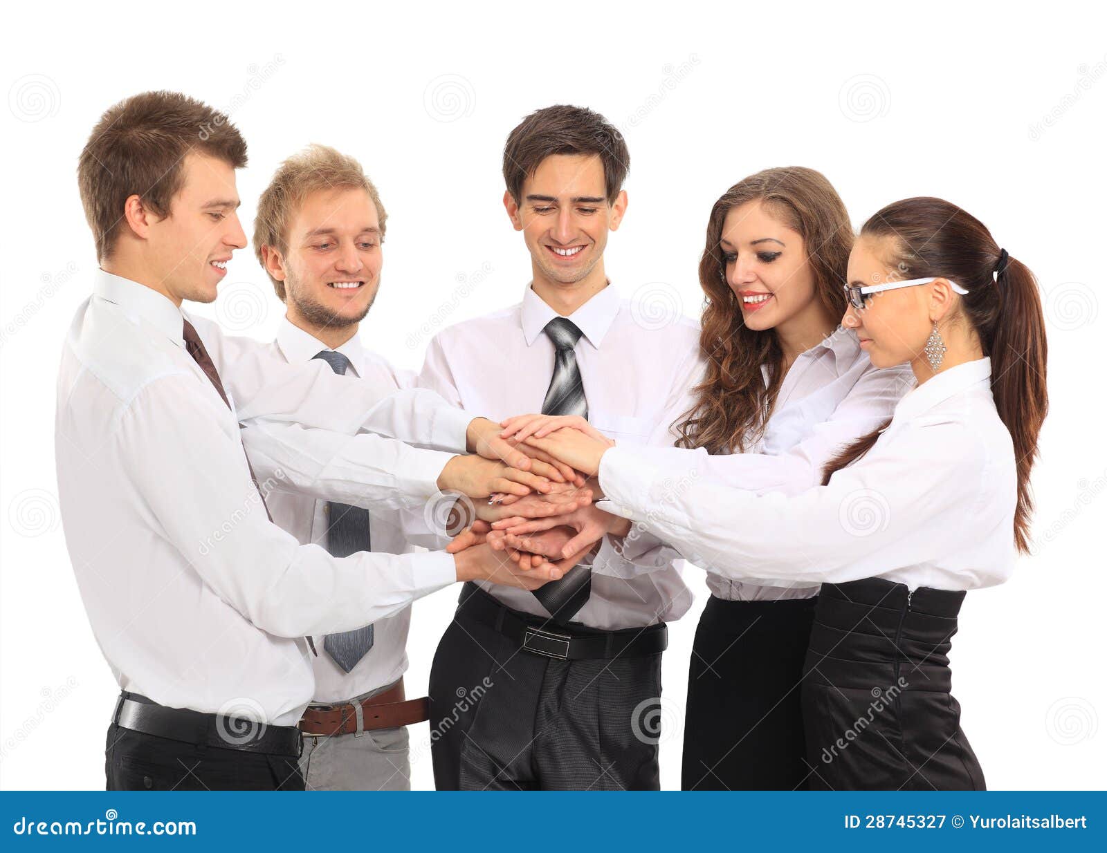 Team putting their hands stock image. Image of closeup - 28745327